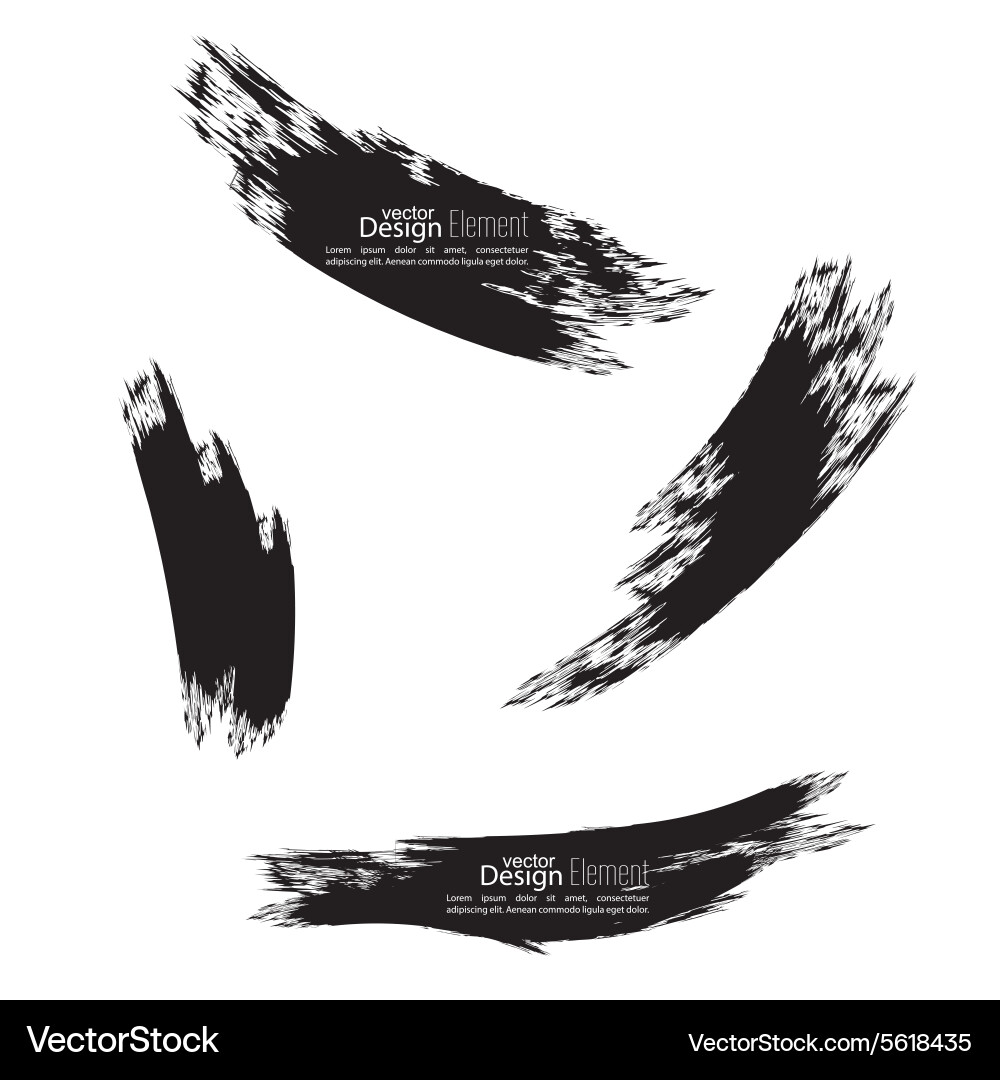Set of hand drawn smears Royalty Free Vector Image