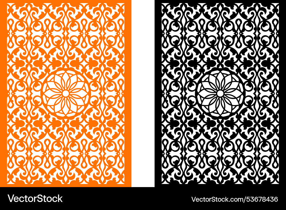 Abstract cnc jali cuttinglaser cutting Royalty Free Vector