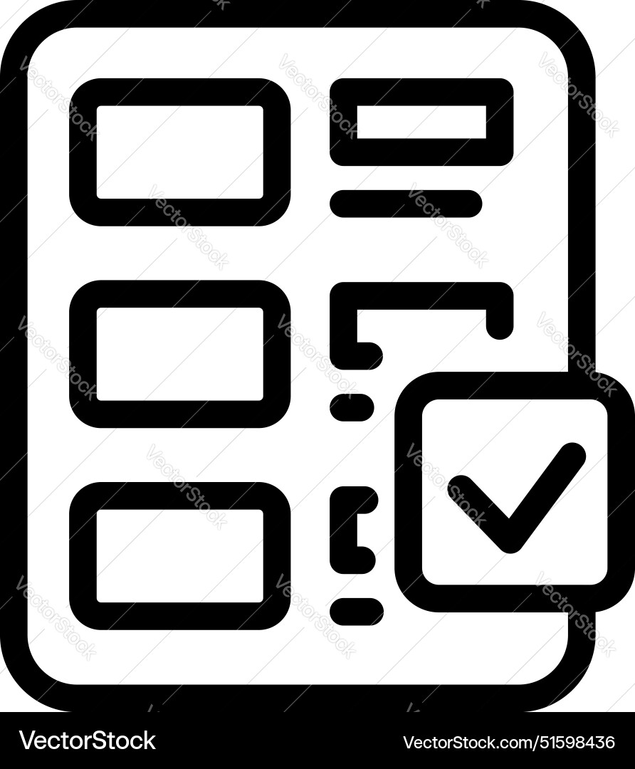 Businessman holding a checklist and marking Vector Image