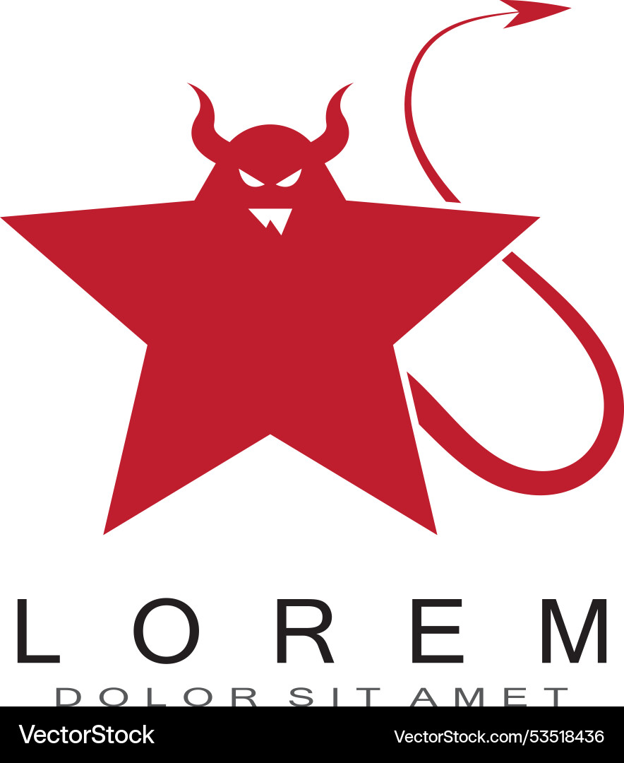 Devil logo Royalty Free Vector Image - VectorStock