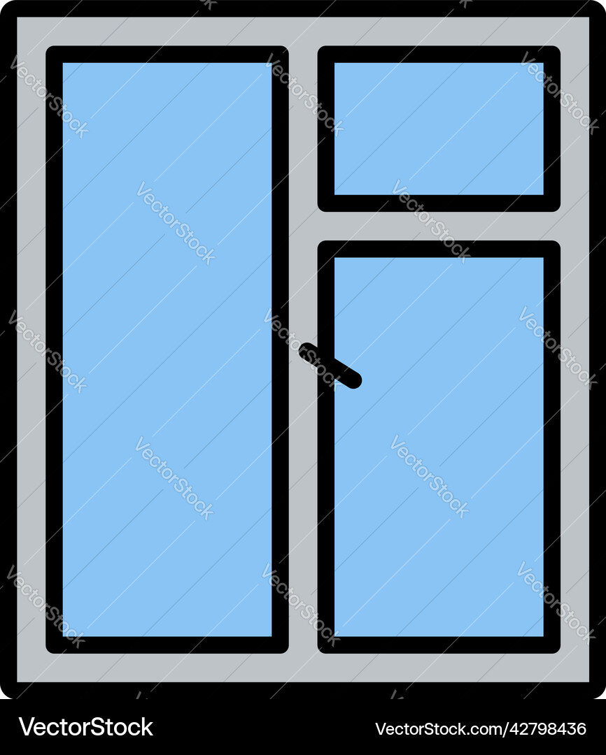 Icon of closed window frame Royalty Free Vector Image
