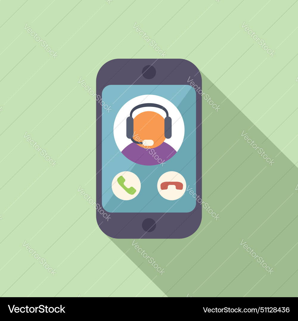 Phone support call icon flat call center Vector Image