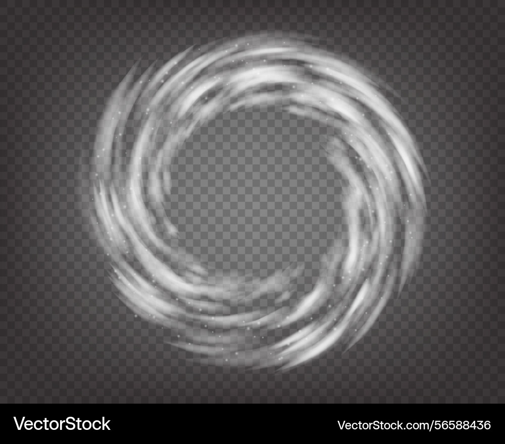 Semitransparent circle cloud or smoke rotation Vector Image