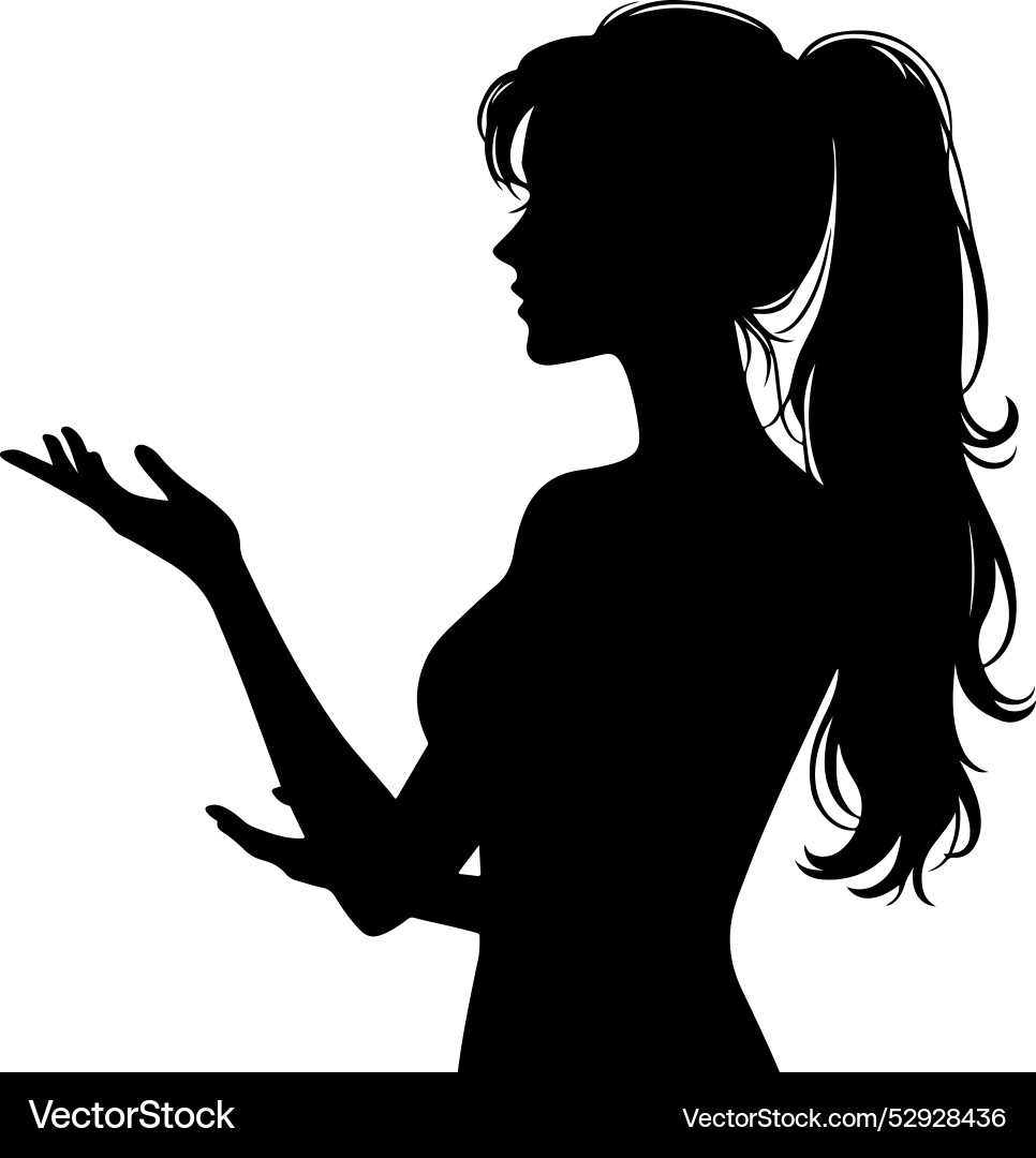 Woman lectures and showing something 4 Royalty Free Vector
