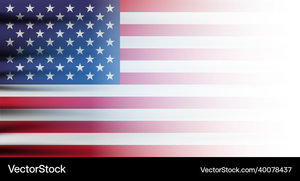 American flag covers white background modern usa Vector Image