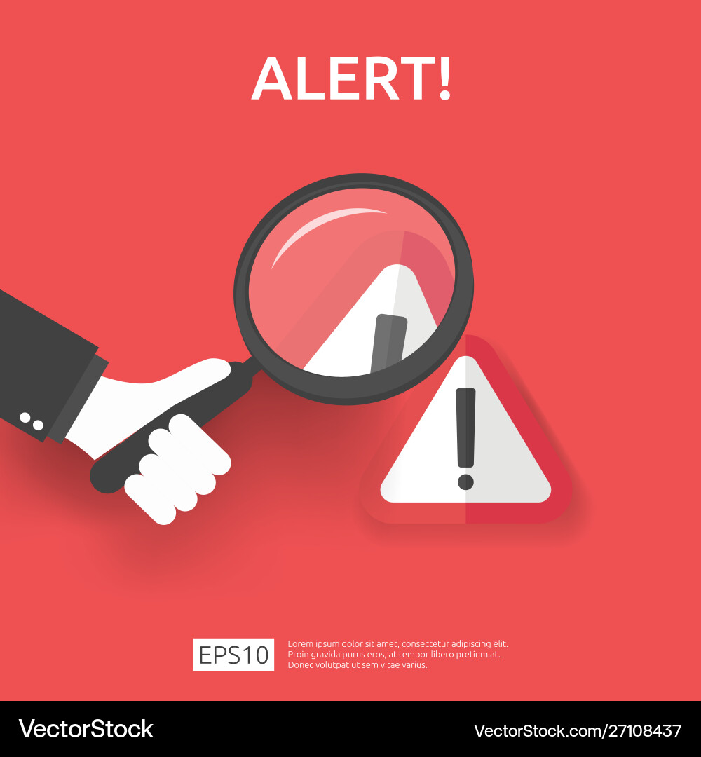 Attention warning attacker alert sign Royalty Free Vector