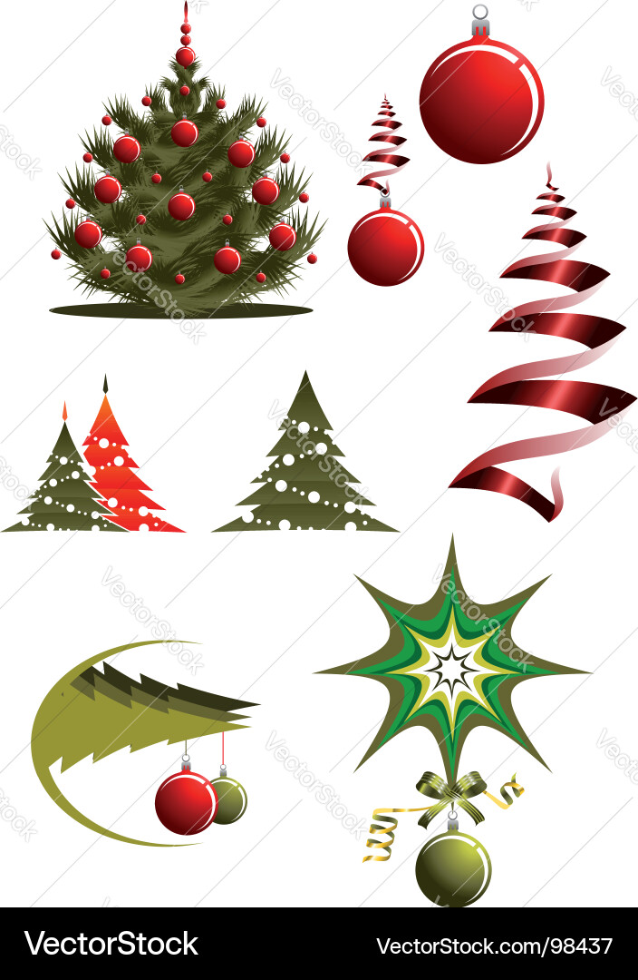 Christmas icons and symbols Royalty Free Vector Image
