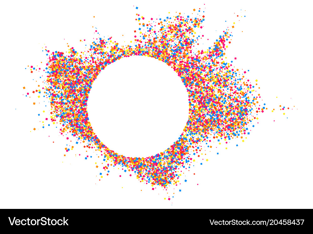 Colorful Confetti Frame Royalty Free Vector Image