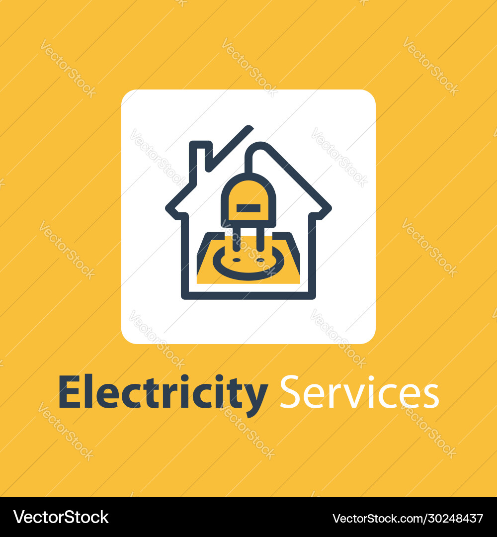 Electricity repair and maintenance Royalty Free Vector Image