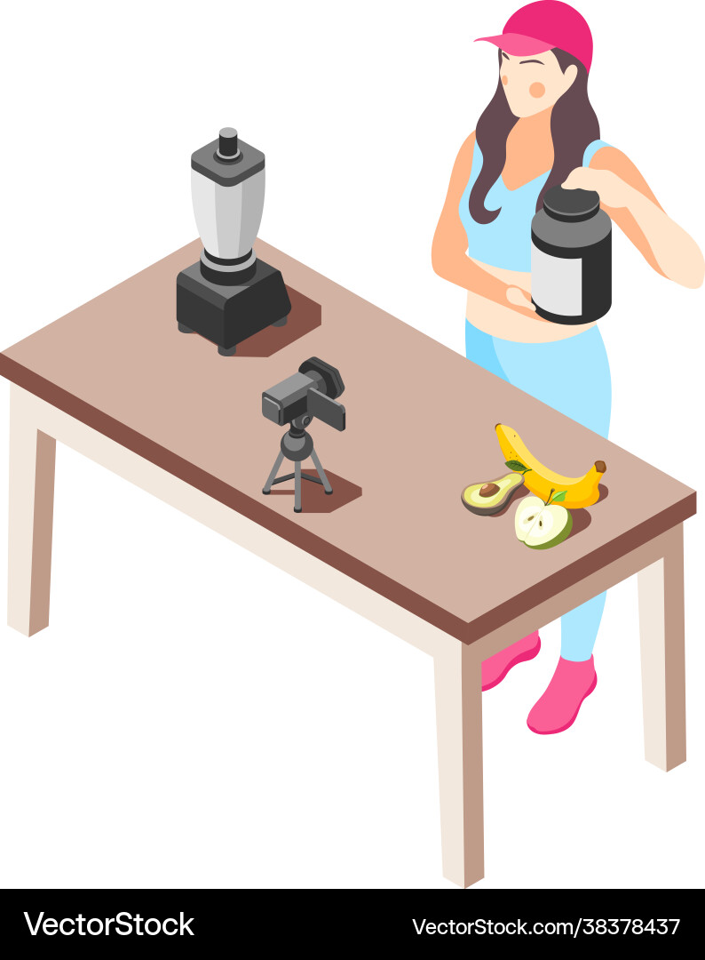 Food vlogger Royalty Free Vector Image - VectorStock