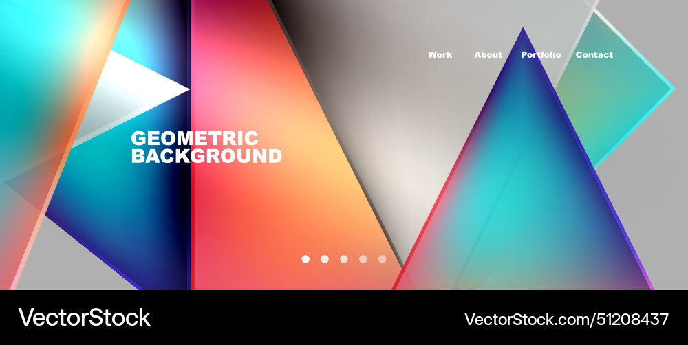 Gradient triangle geometric minimal wallpaper Vector Image