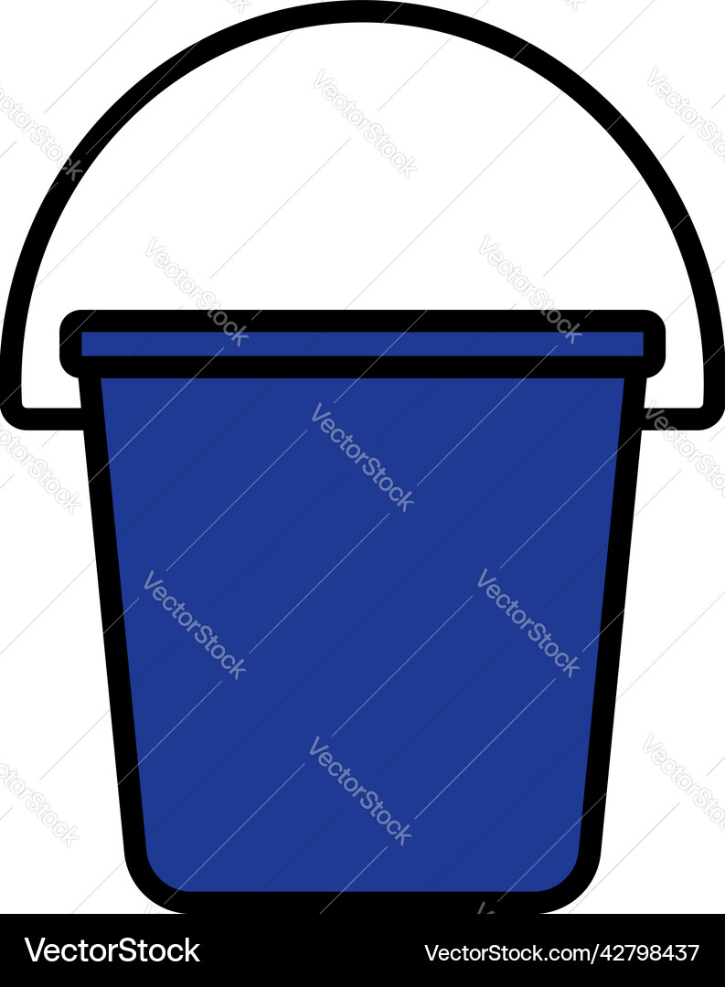 Icon of bucket Royalty Free Vector Image - VectorStock