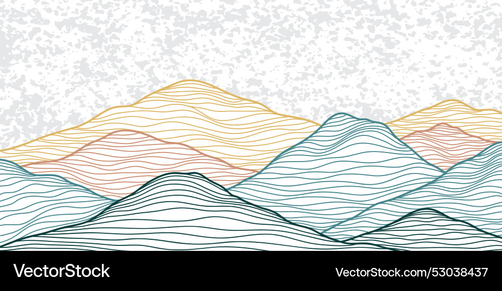 Japanese background with line wave pattern Vector Image