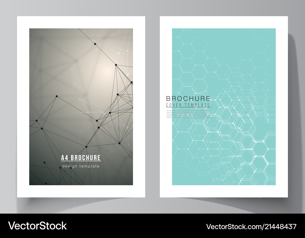 Layout of a4 format cover mockups Royalty Free Vector Image