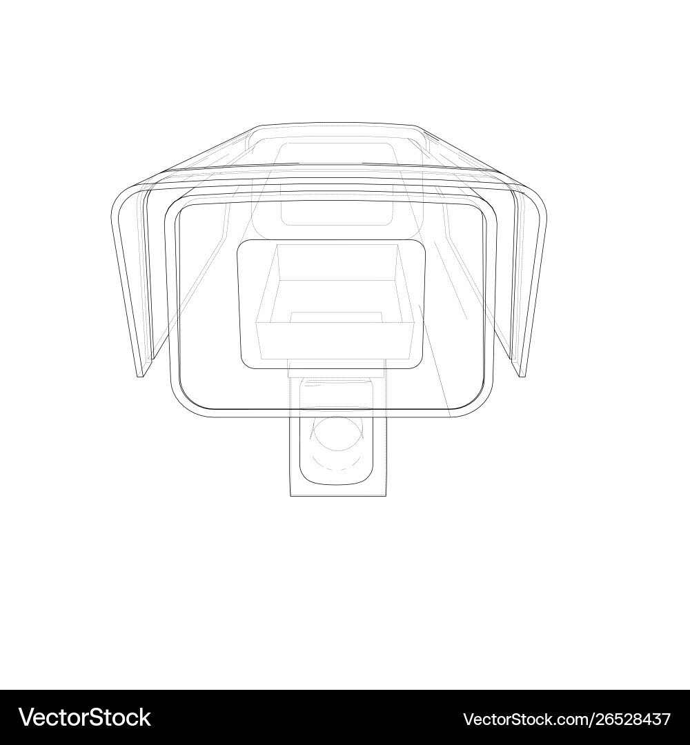 Outline cctv camera security Royalty Free Vector Image