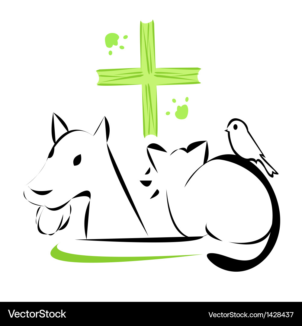 Veterinary clinic emblem Royalty Free Vector Image