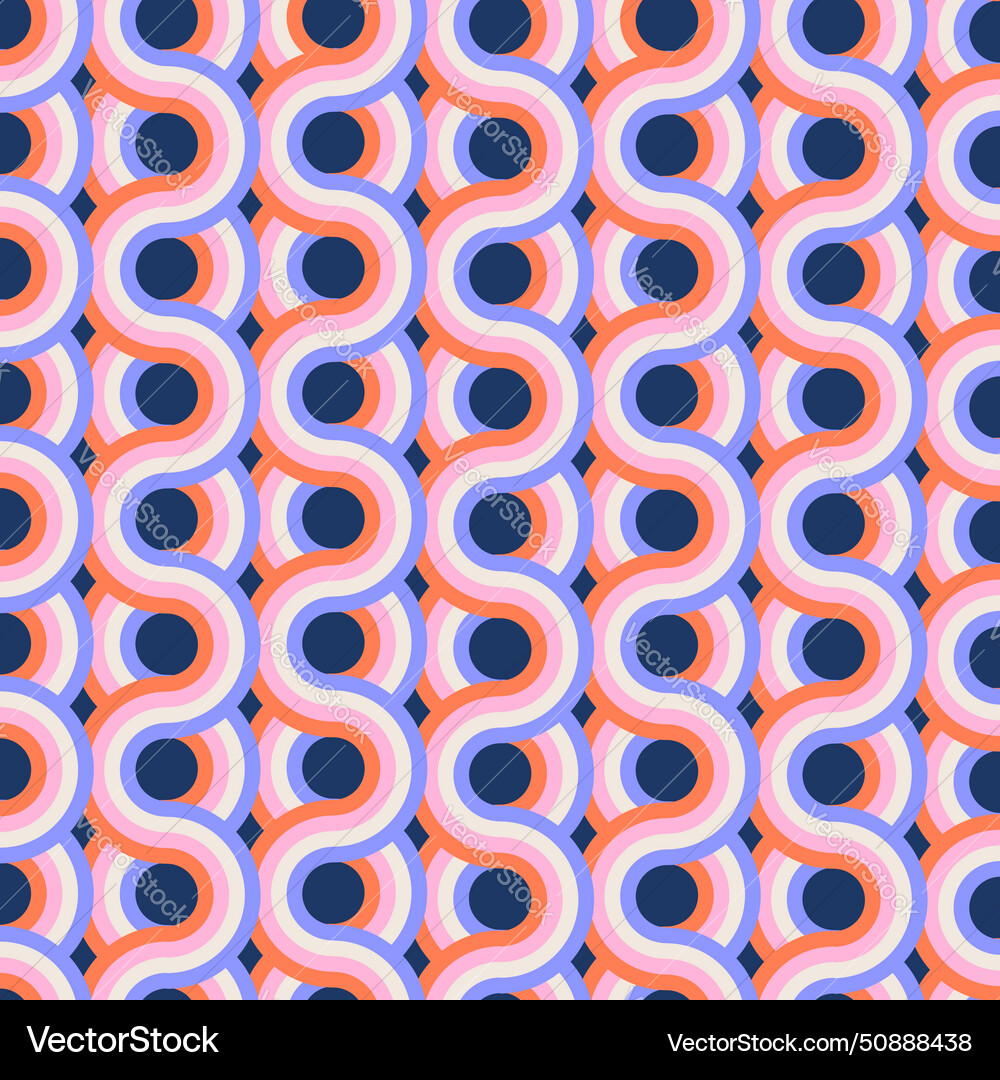 50s mid century vintage seamless pattern Vector Image