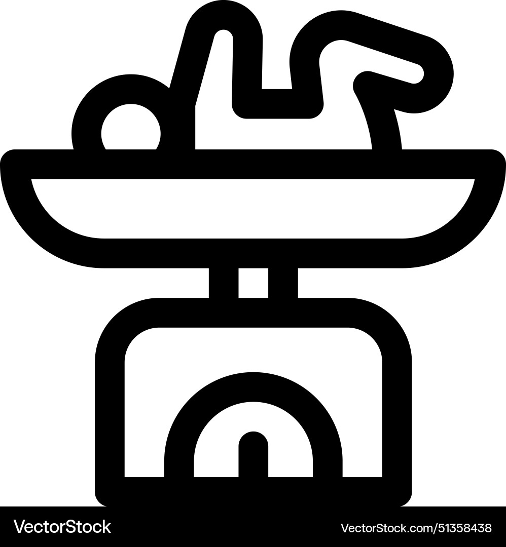 Baby weight icon thin linear style design Vector Image