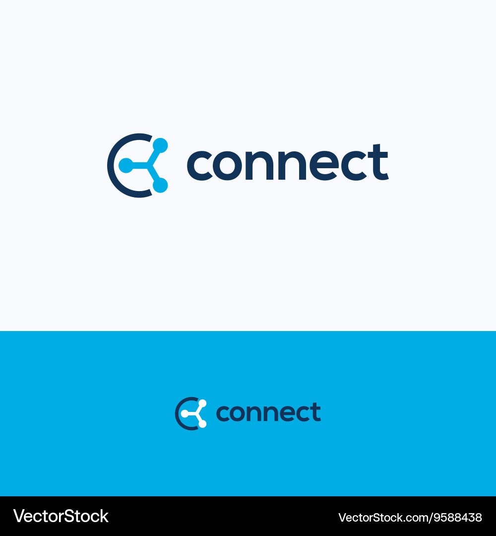C connect logo Royalty Free Vector Image - VectorStock