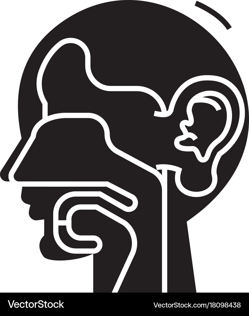 Ear nose and throat - ent icon Royalty Free Vector Image