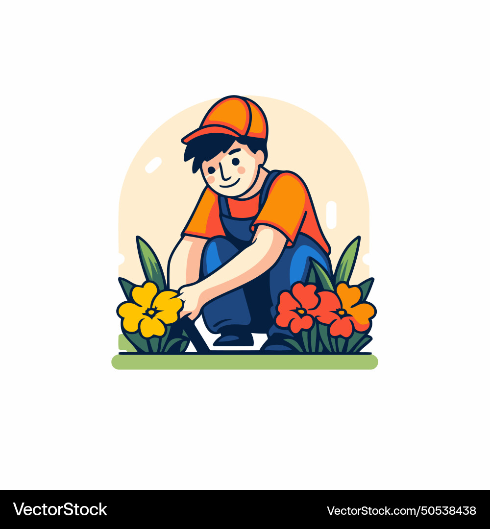 Gardening horticulture landscaping Royalty Free Vector Image