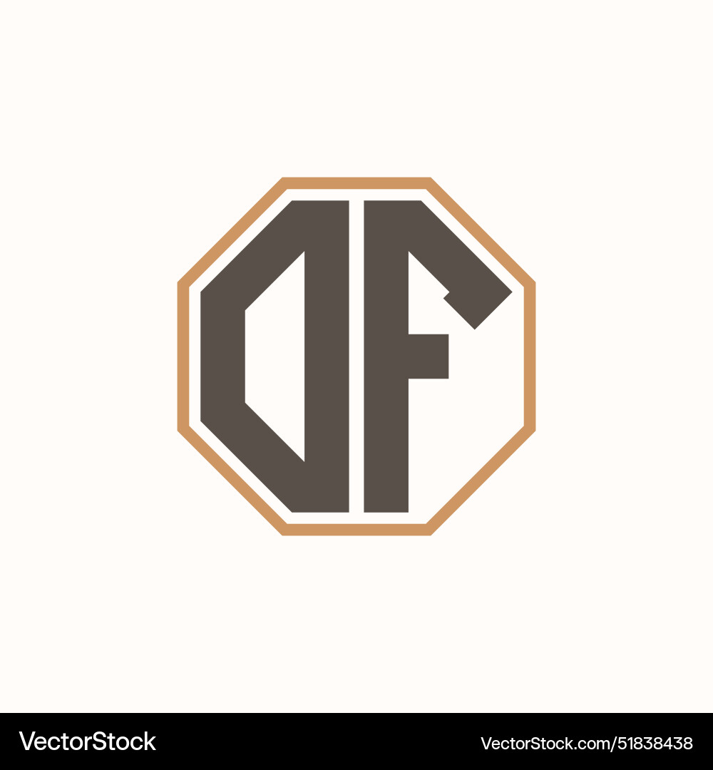 Modern letter df logo for corporate business Vector Image