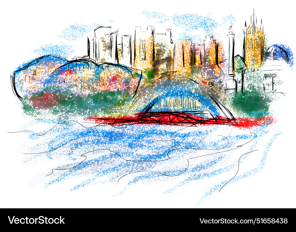 Newcastle abstract Royalty Free Vector Image - VectorStock