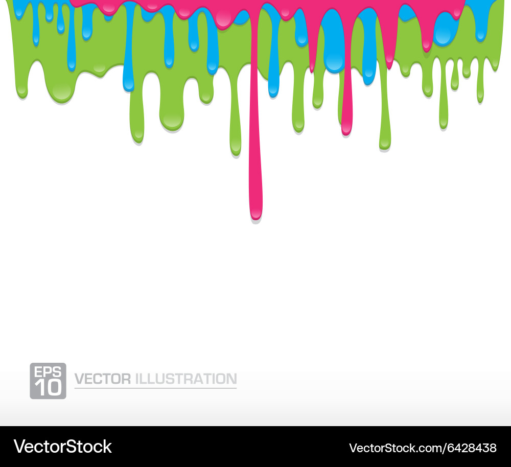 Paint colorful dripping background Royalty Free Vector Image