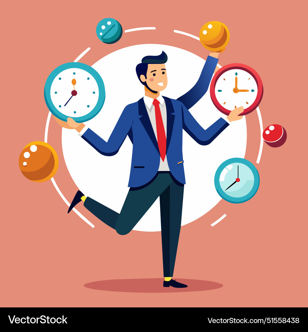 Time management punctuality or work deadline Vector Image