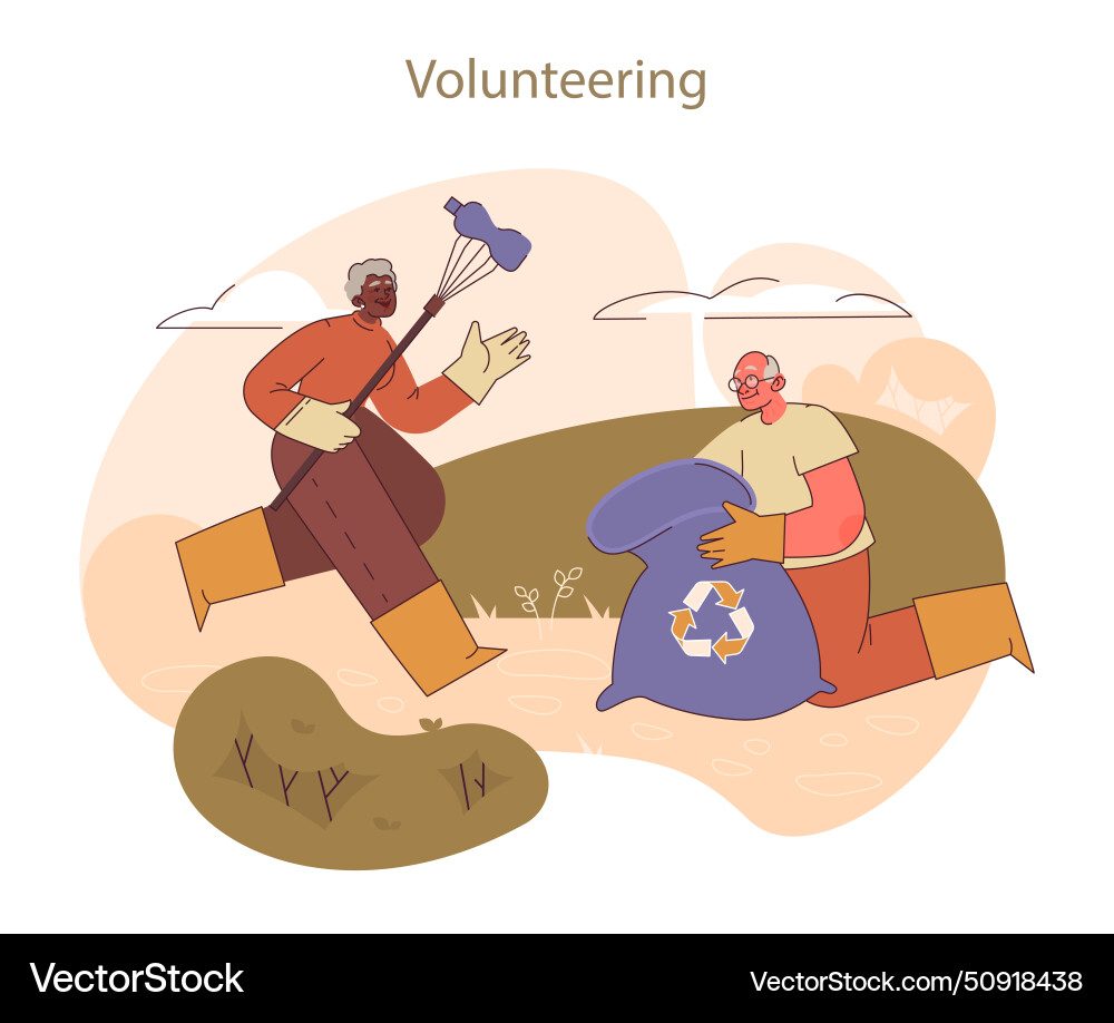 Volunteering concept Royalty Free Vector Image