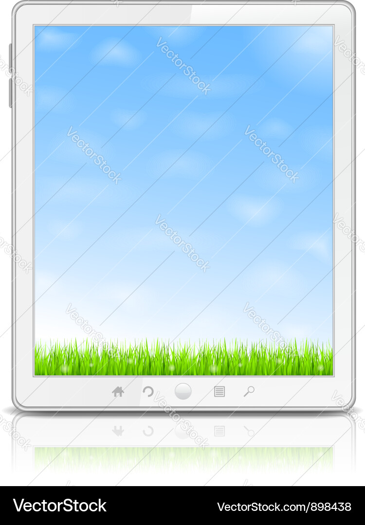 White tablet pc Royalty Free Vector Image - VectorStock