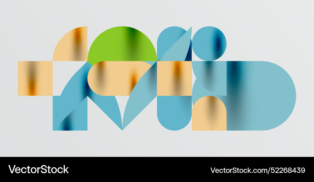 Circles semi squares and round shapes Royalty Free Vector