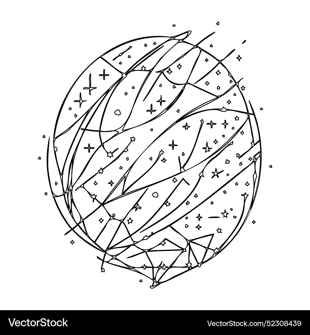 Constellations outline sketch Royalty Free Vector Image