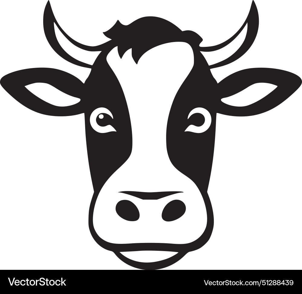 Cow - minimalist and simple silhouette Royalty Free Vector