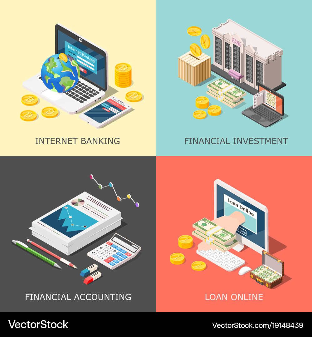 Financial investment design concept Royalty Free Vector