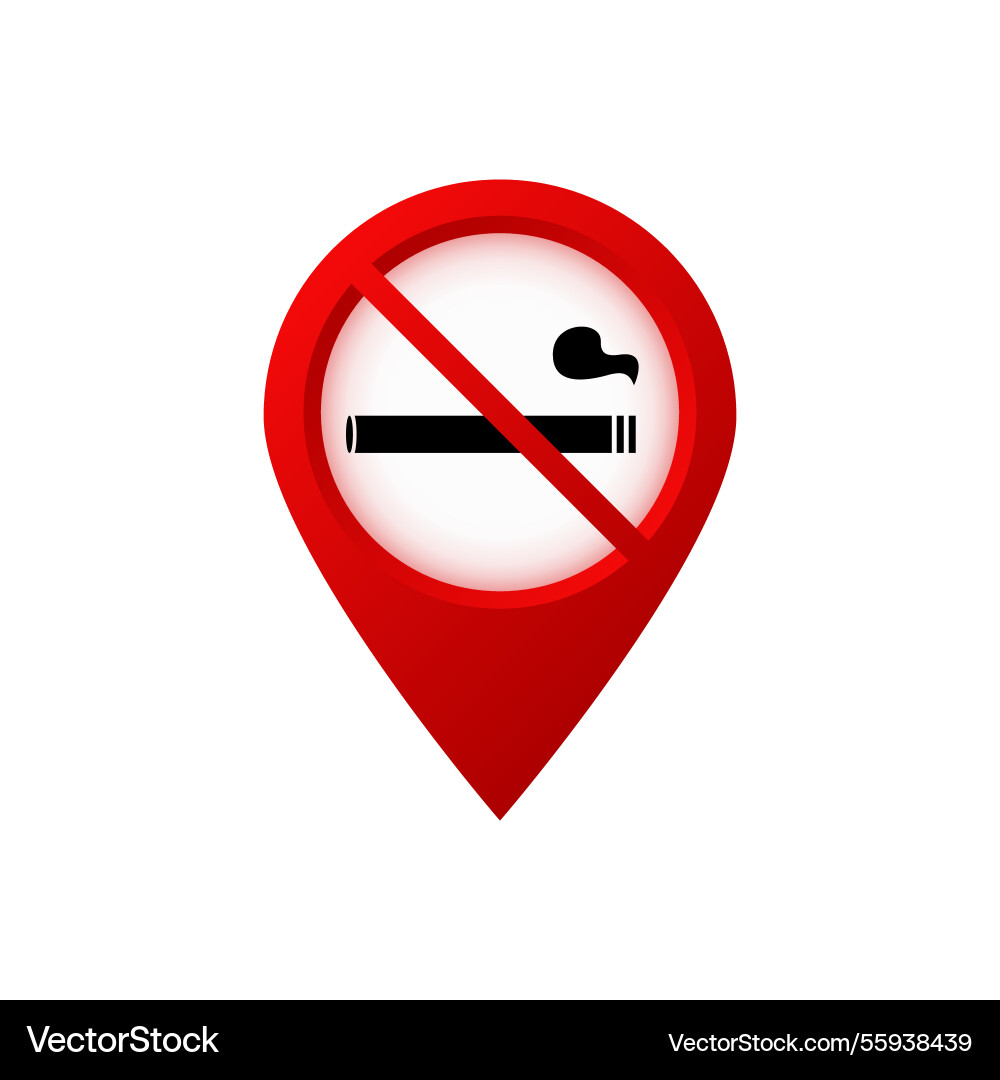 Kein Rauchzeichen mit rotem Verbot Symbol Vektorbild