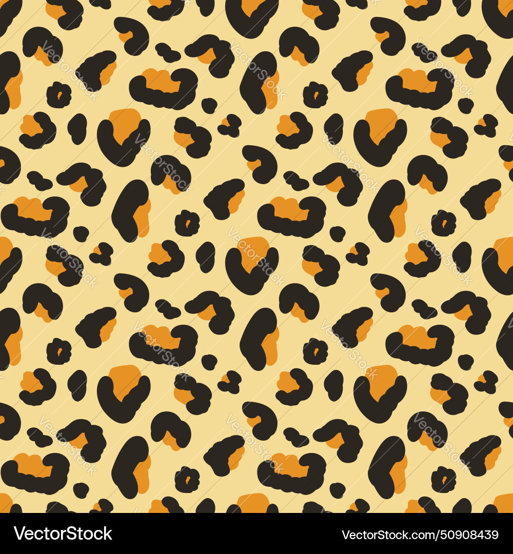 Leopard seamless pattern hand drawn Royalty Free Vector