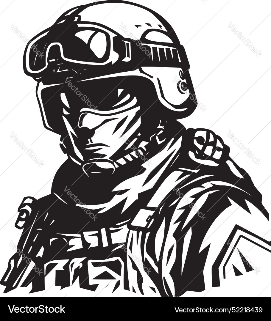 Tactical triumph combat soldier insignia deadly Vector Image
