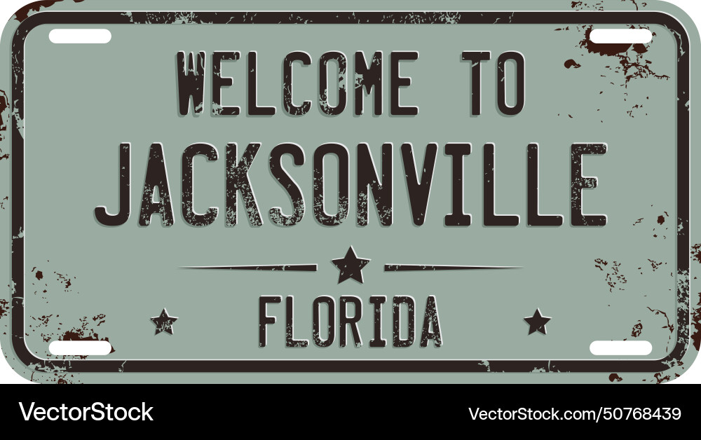 Welcome to jacksonville Royalty Free Vector Image