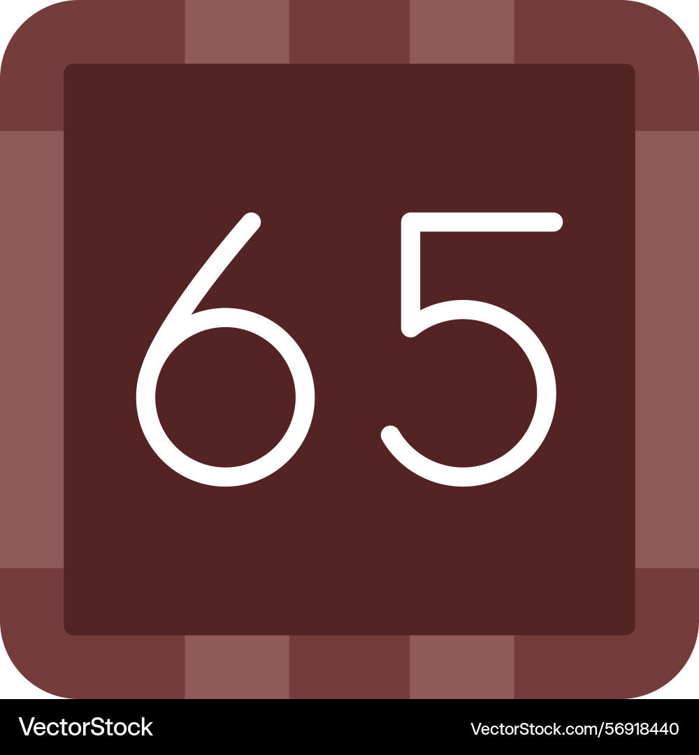 65 sixty-five icon Royalty Free Vector Image - VectorStock