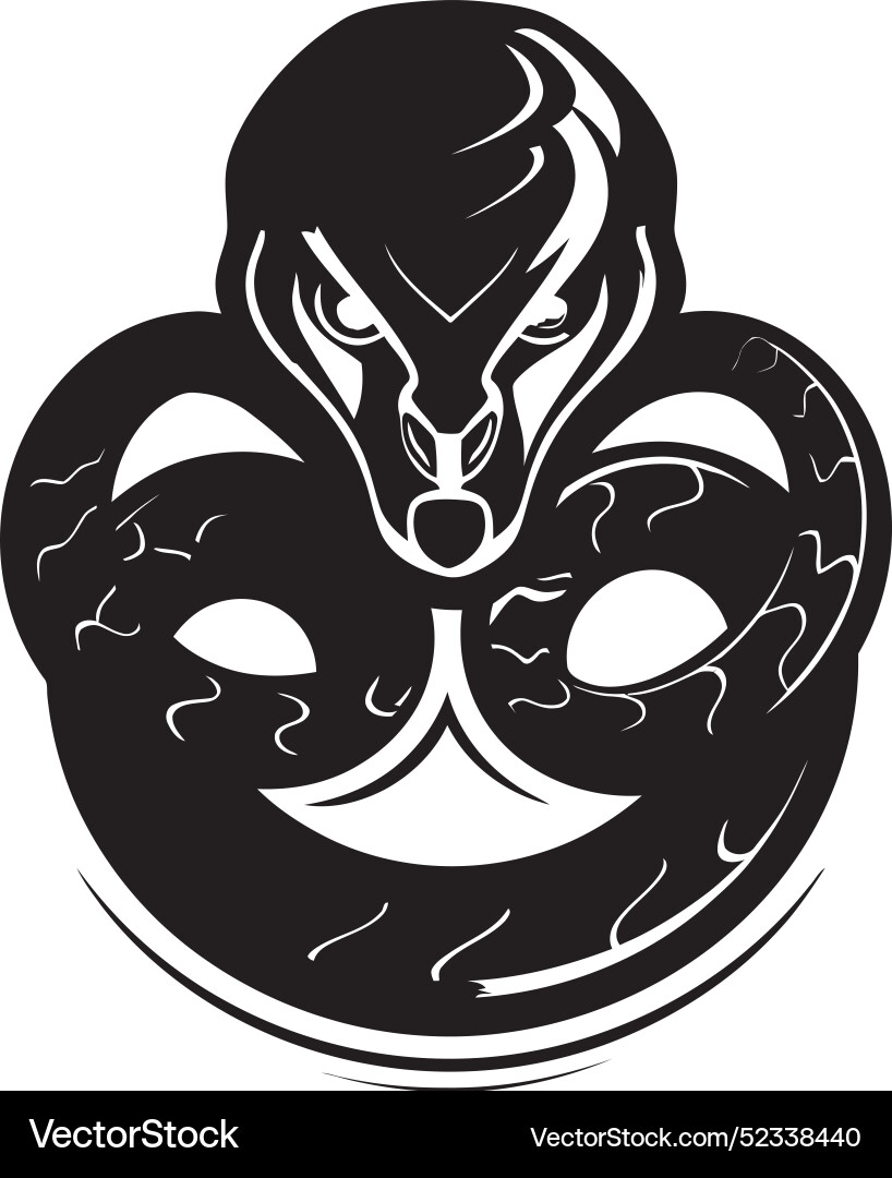 Abyssal serpent viper noir snake des Royalty Free Vector