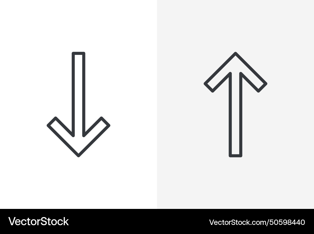 Arrow key icon set isolated Royalty Free Vector Image