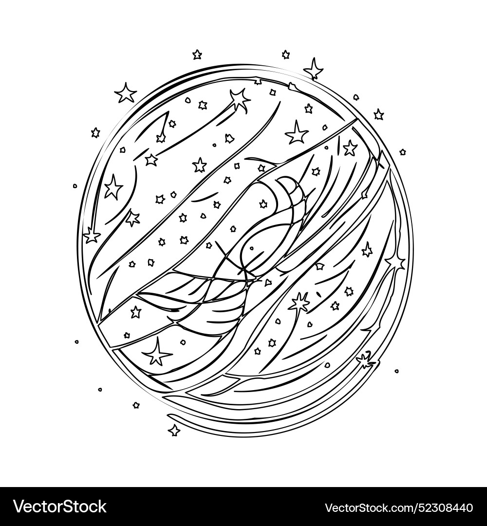 Constellations outline sketch Royalty Free Vector Image