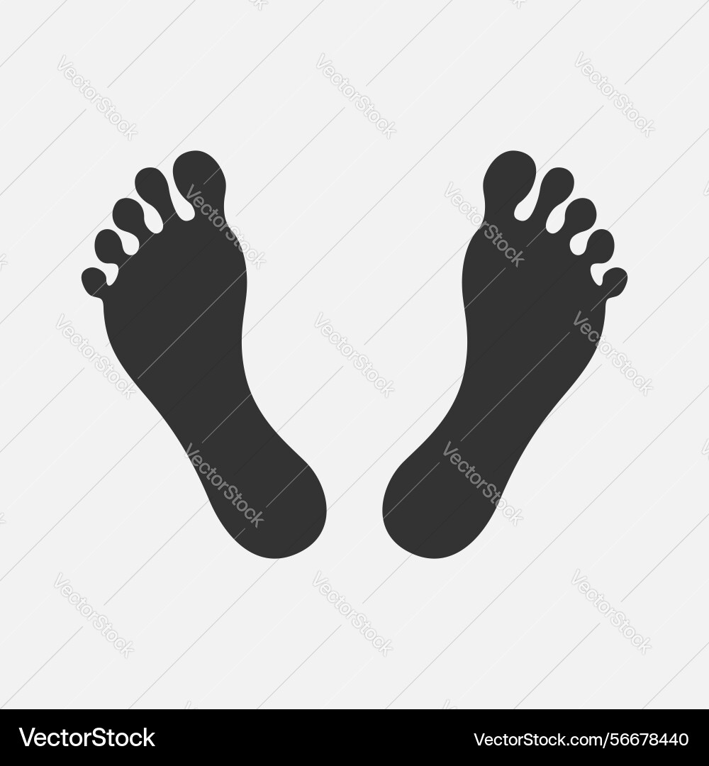 Feet sign Royalty Free Vector Image - VectorStock