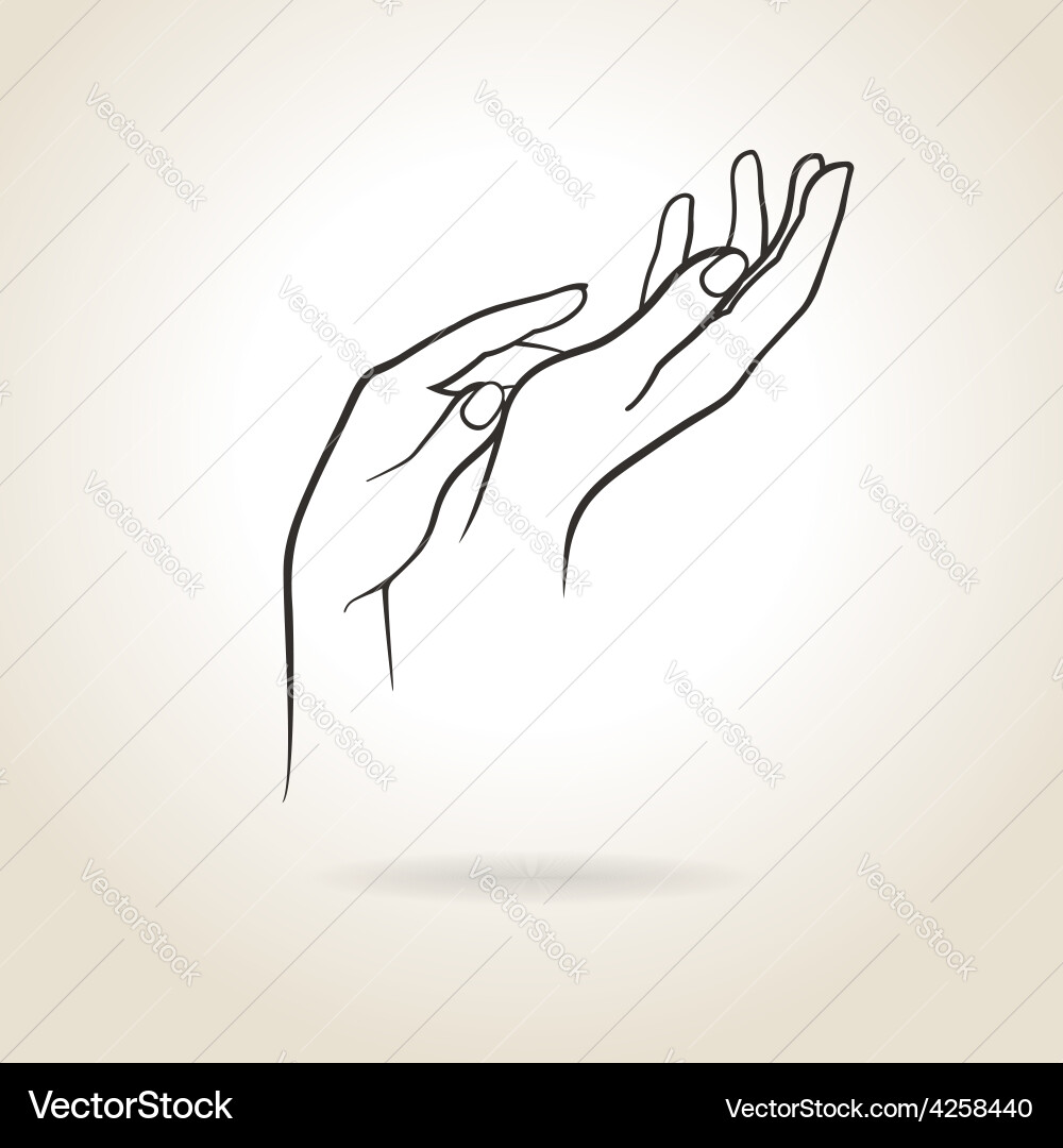 Female hands Royalty Free Vector Image - VectorStock