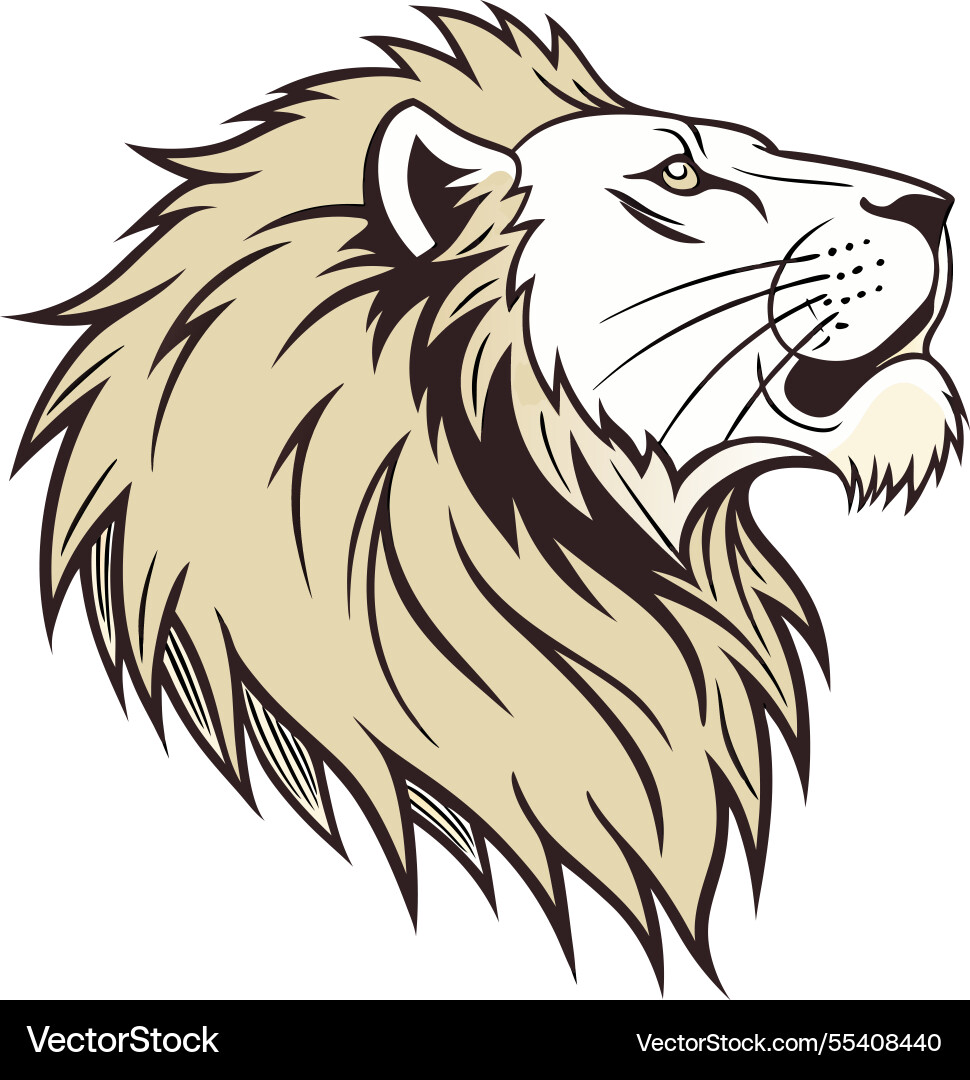 Lion face design Royalty Free Vector Image - VectorStock