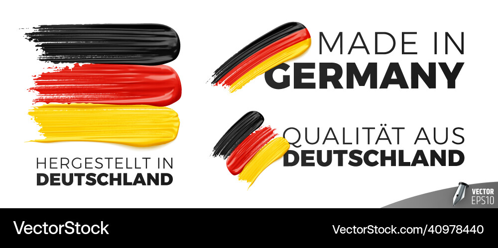 Made in germany logos Royalty Free Vector Image