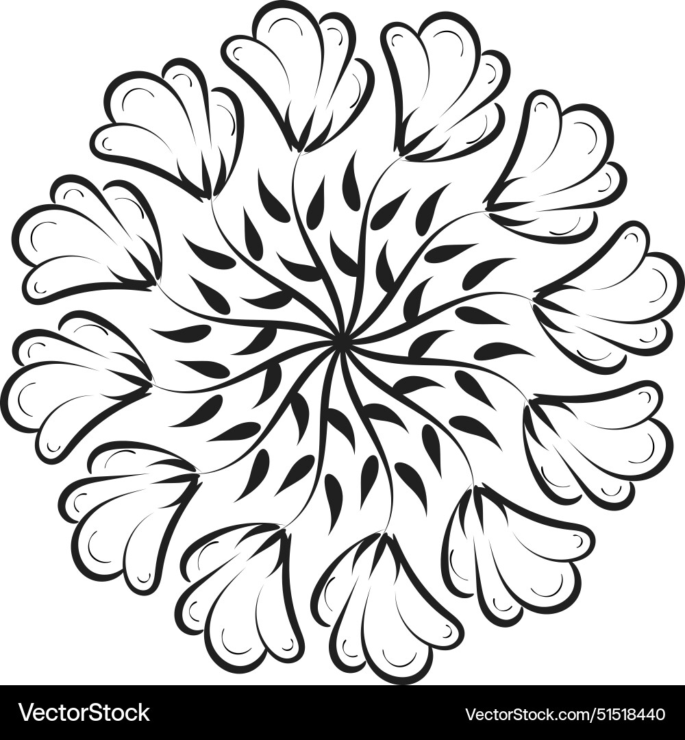 Mandala art design in circle simple Royalty Free Vector