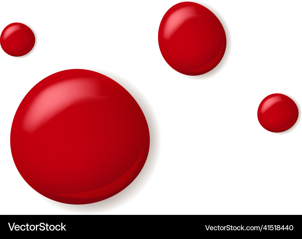 Red blood drop isolated white background Vector Image