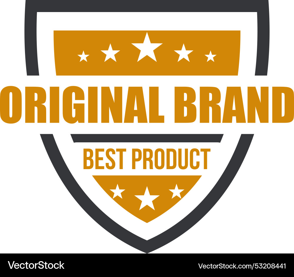 Creative original brand best products shield Vector Image